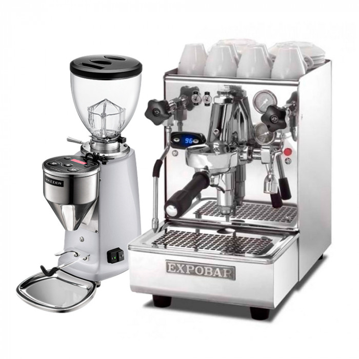 Expobar Brewtus IV Leva Multiboiler Trilpomp & Mazzer Mini Electronic ...